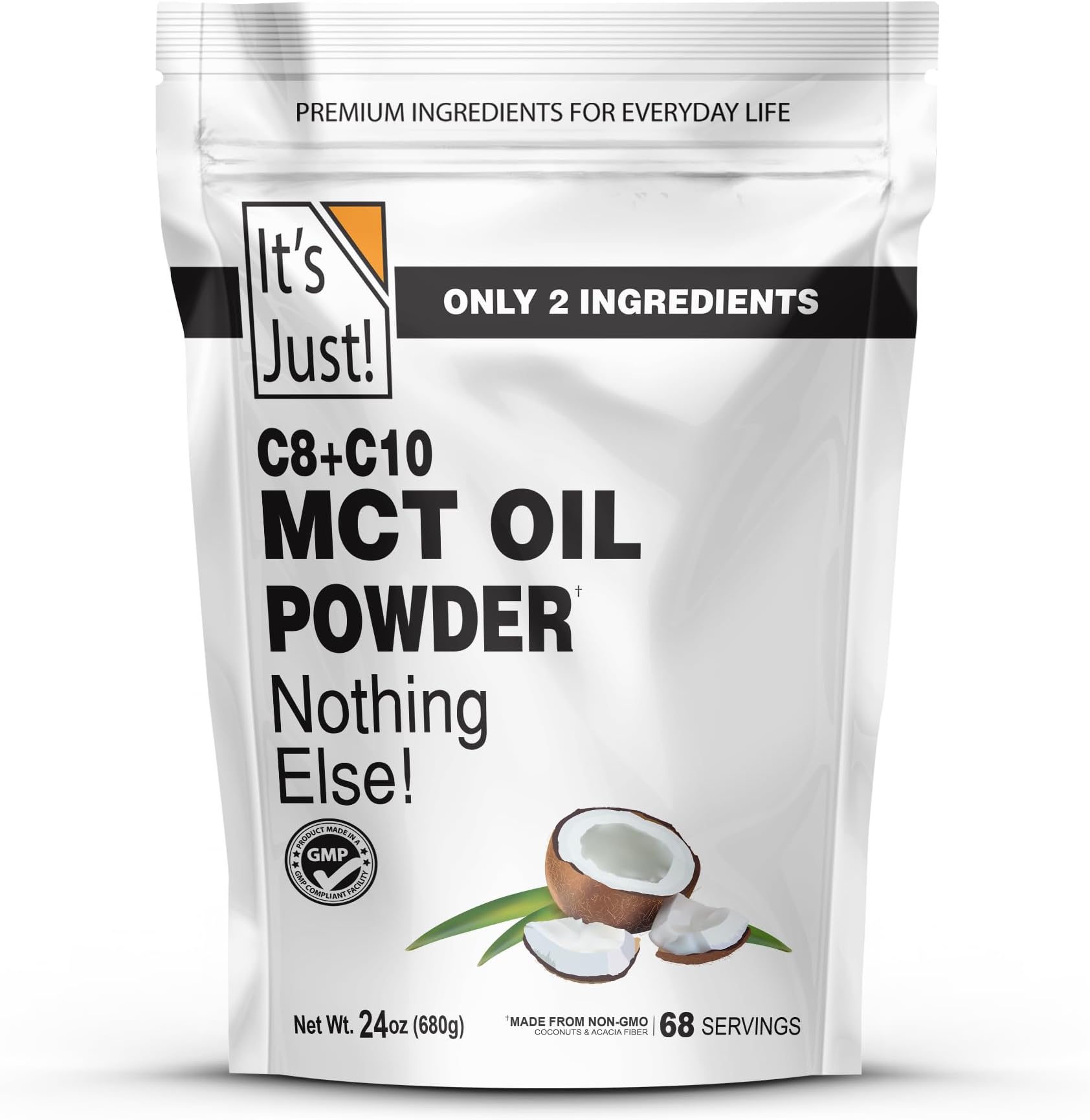 Amazon.com: It's Just - MCT Oil Powder w/Prebiotic Fiber (1.5lbs) 70% C8 + 30% C10, Fast Fuel ...