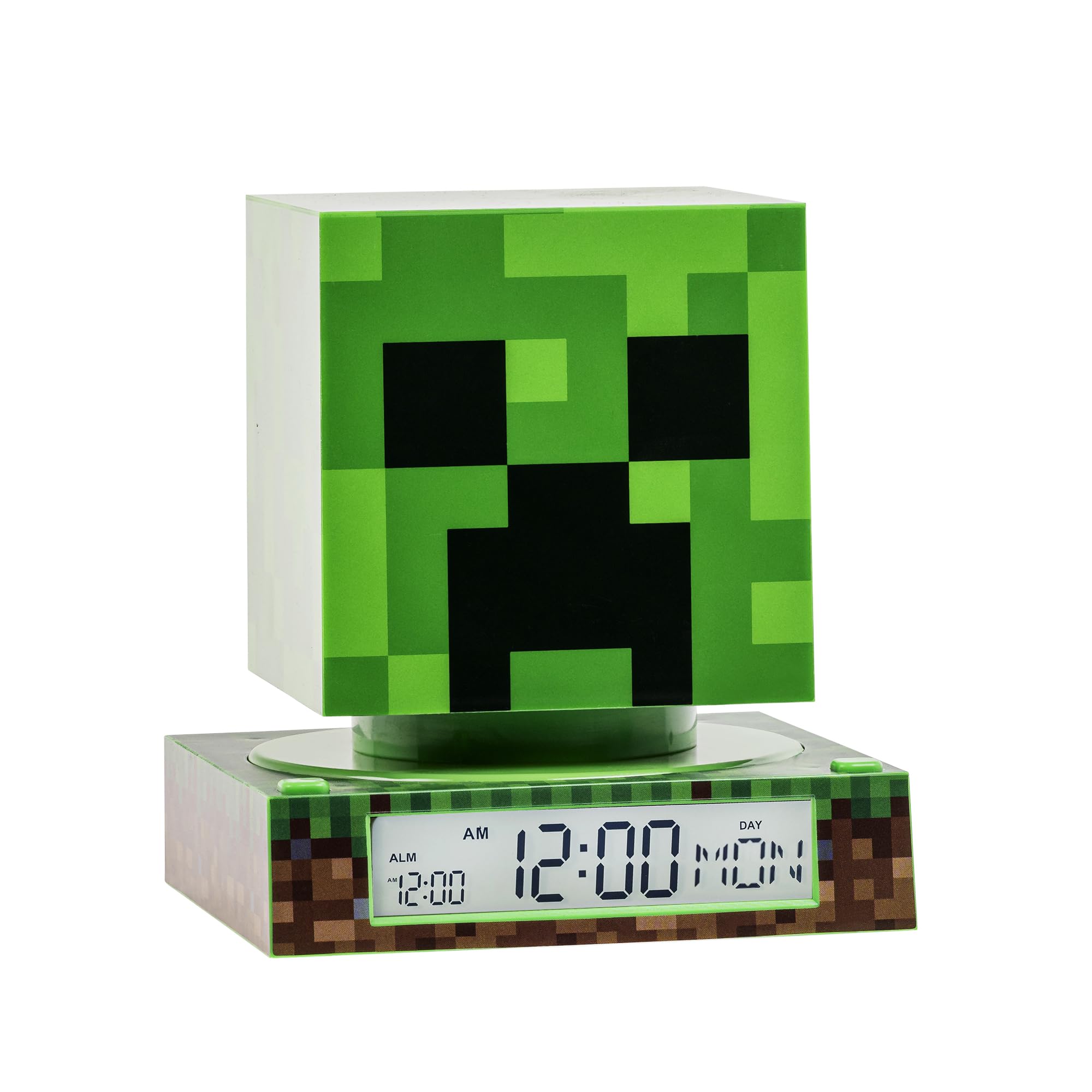 Minecraft Kids 3D Creeper Digital Night Light Alarm Desk Clock – BigaMart