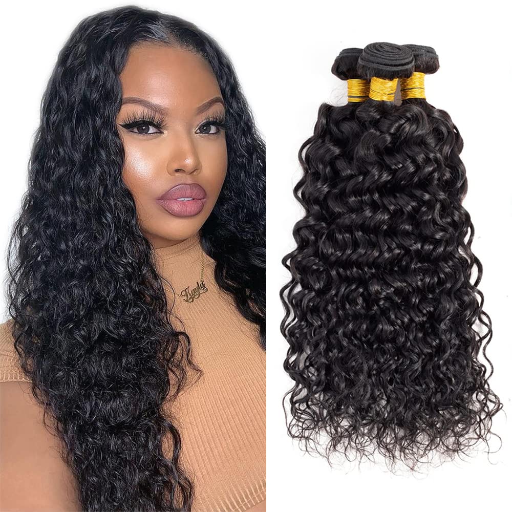 Amazon.com : Water Wave Human Hair 3 Bundles Brazilian Hair Bundles 8A ...