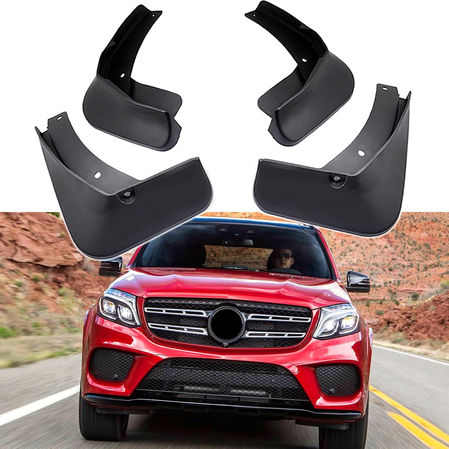 Amazon.com: SHIBIDEBAOHUA 4pcs Mudguards Splash Guards Mud Flaps Car ...