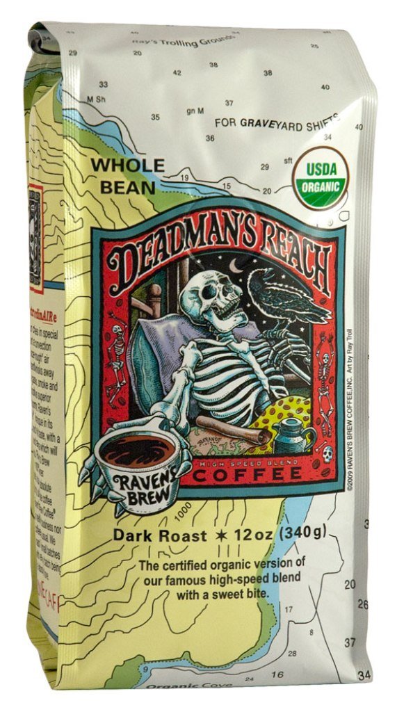 Amazon.com : Raven's Brew Whole Bean Organic Deadman's Reach, 12-Ounce ...