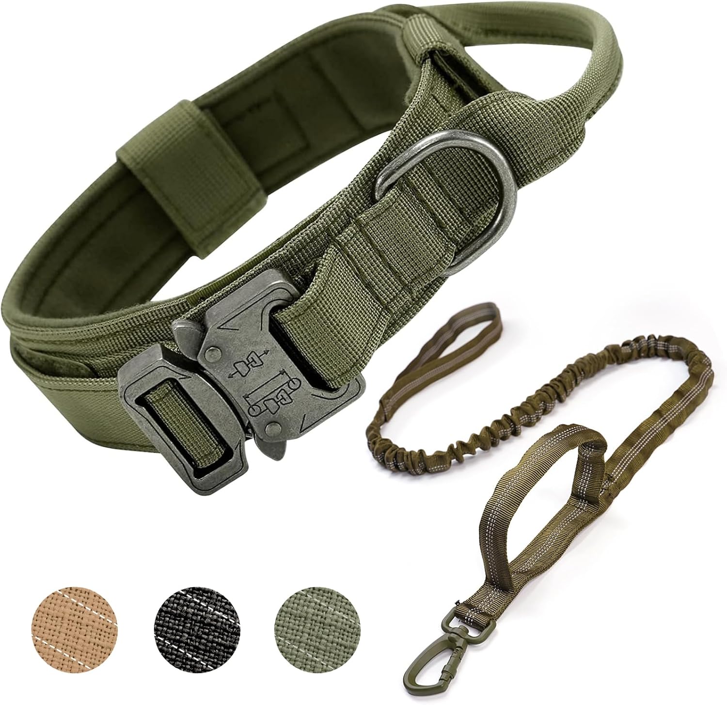 Ledeak Tactical Dog Collar, Padded Breathable Soft Nylon Pet Collar ...