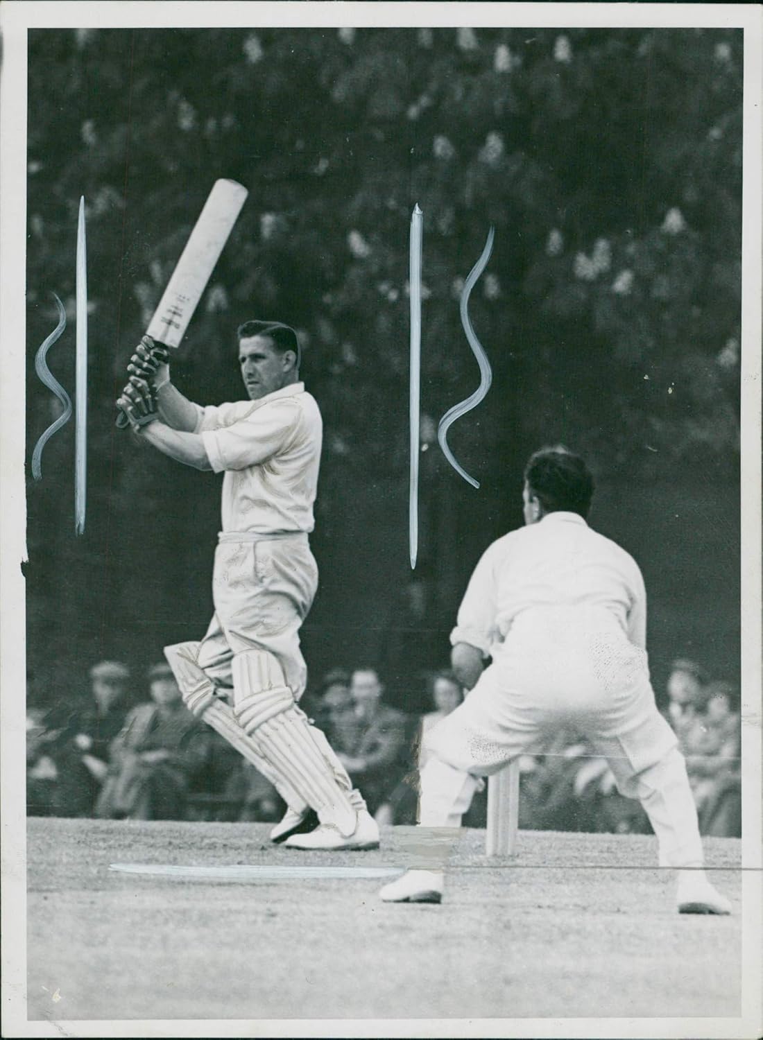 Amazon.com: Vintage photo of Arthur Fagg Cricketer with another player ...