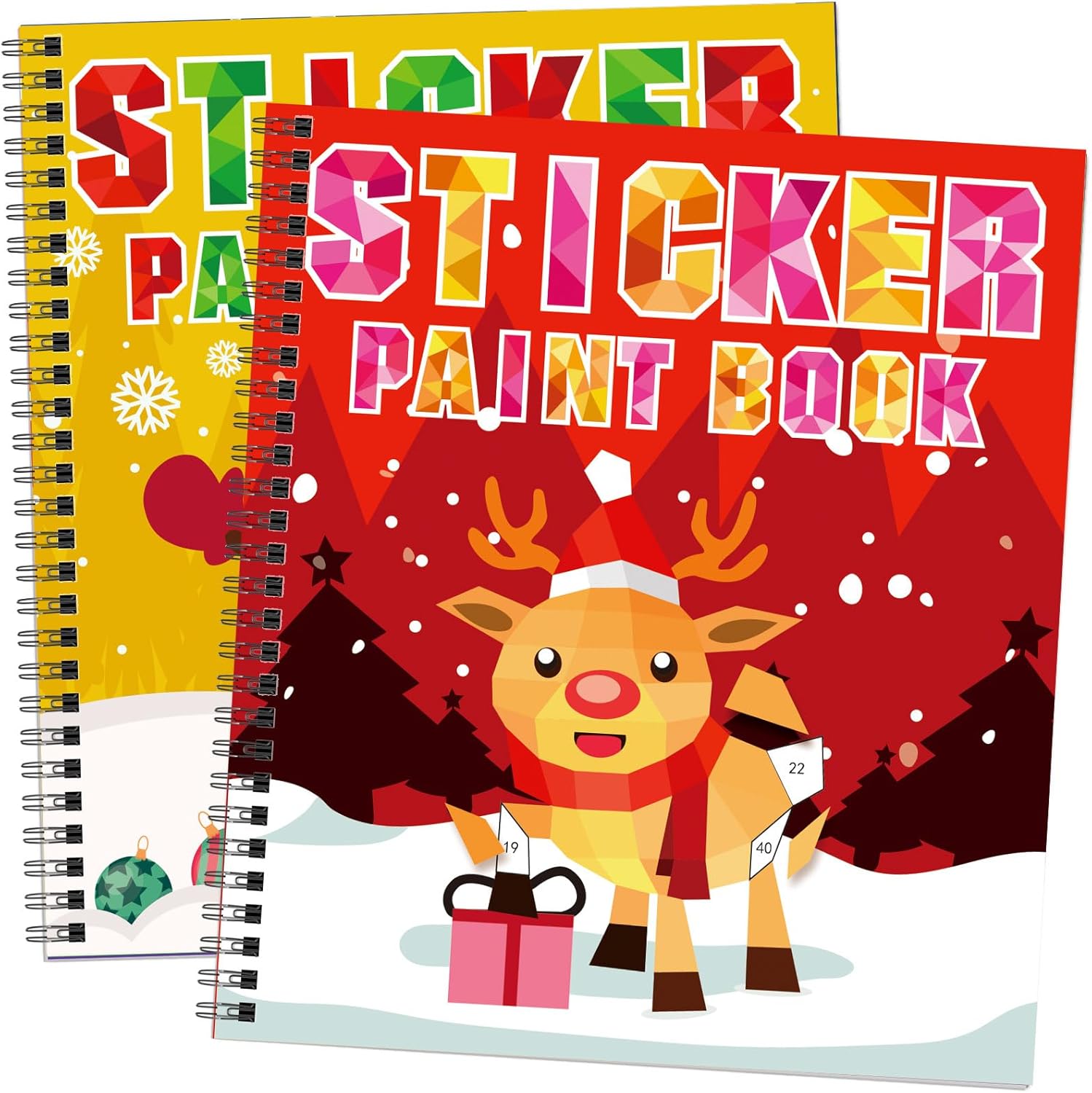 Amazon.com: TBEEJ 2PCS Christmas’s Day Crafts for Kids Ages 4-8 Sticker ...