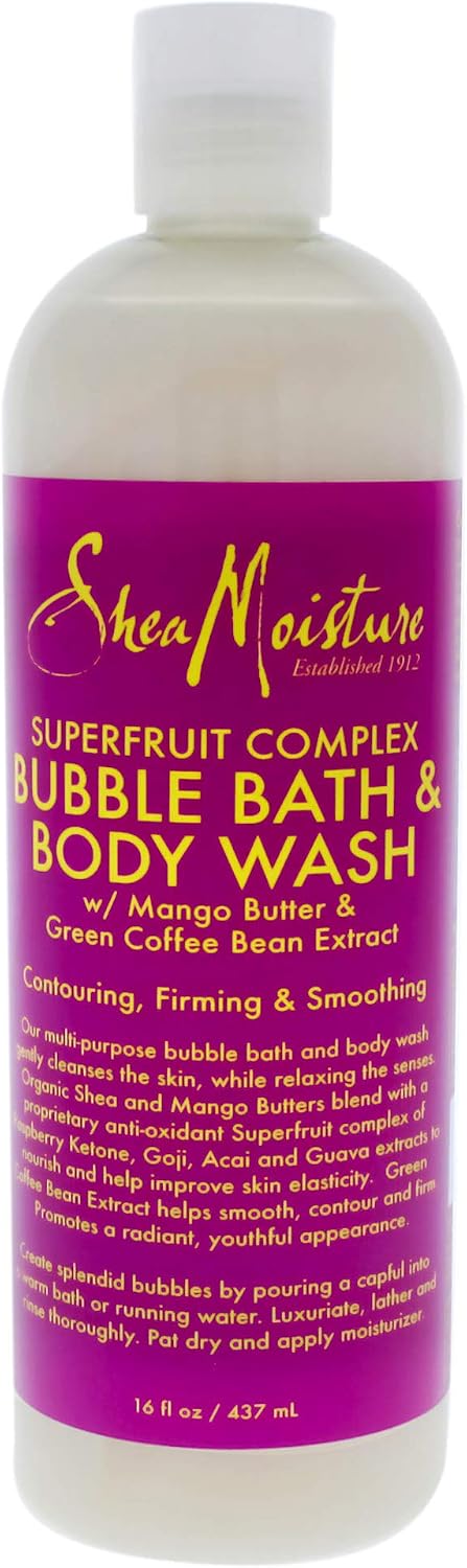 SheaMoisture SuperFruit Complex Bubble Bath & Body Wash, 16 Ounce ...