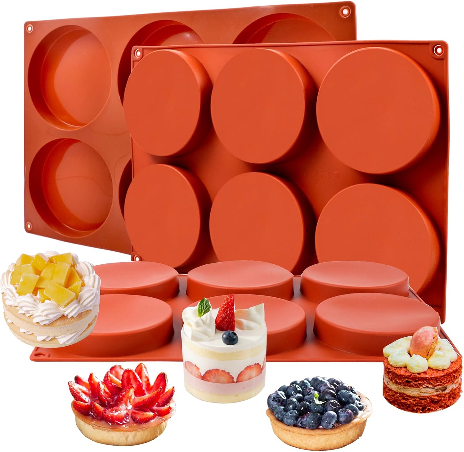 Amazon.com: Goensjt Silicone Muffin Top Pans 4 Inch Jumbo Egg Molds,3 ...