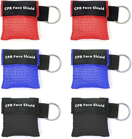 Pack of 6 Respiratory Mask First Aid, Respiratory Mask Key Ring ...