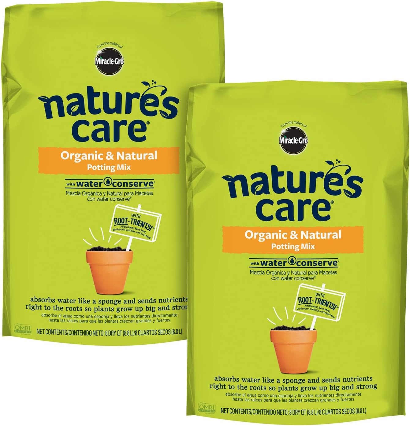 Amazon.com : Nature’s Care Organic & Natural Potting Mix with Water ...