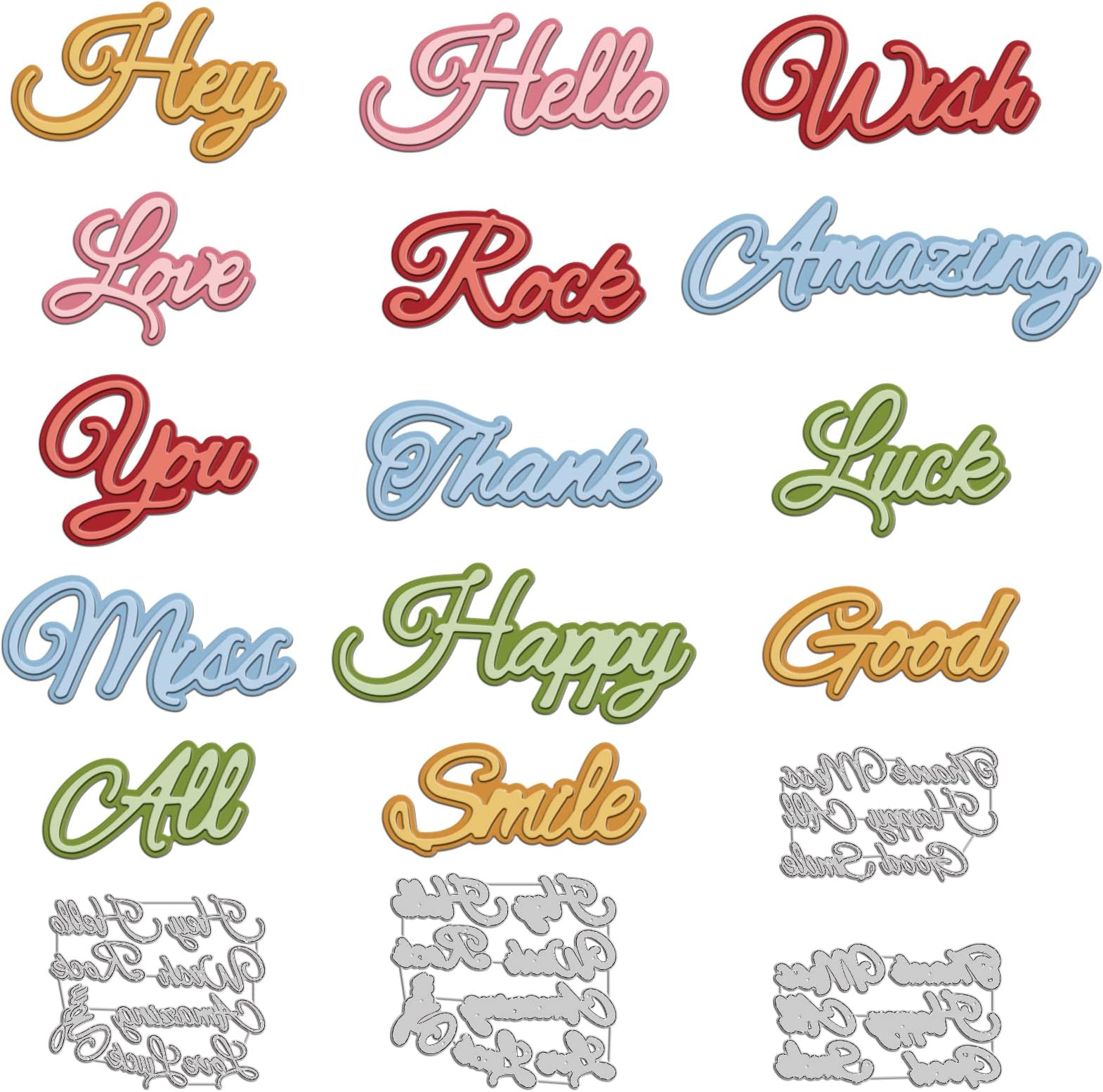Amazon.com : 17 Pcs Word Die Cuts for Card Making St. Patricks Day ...