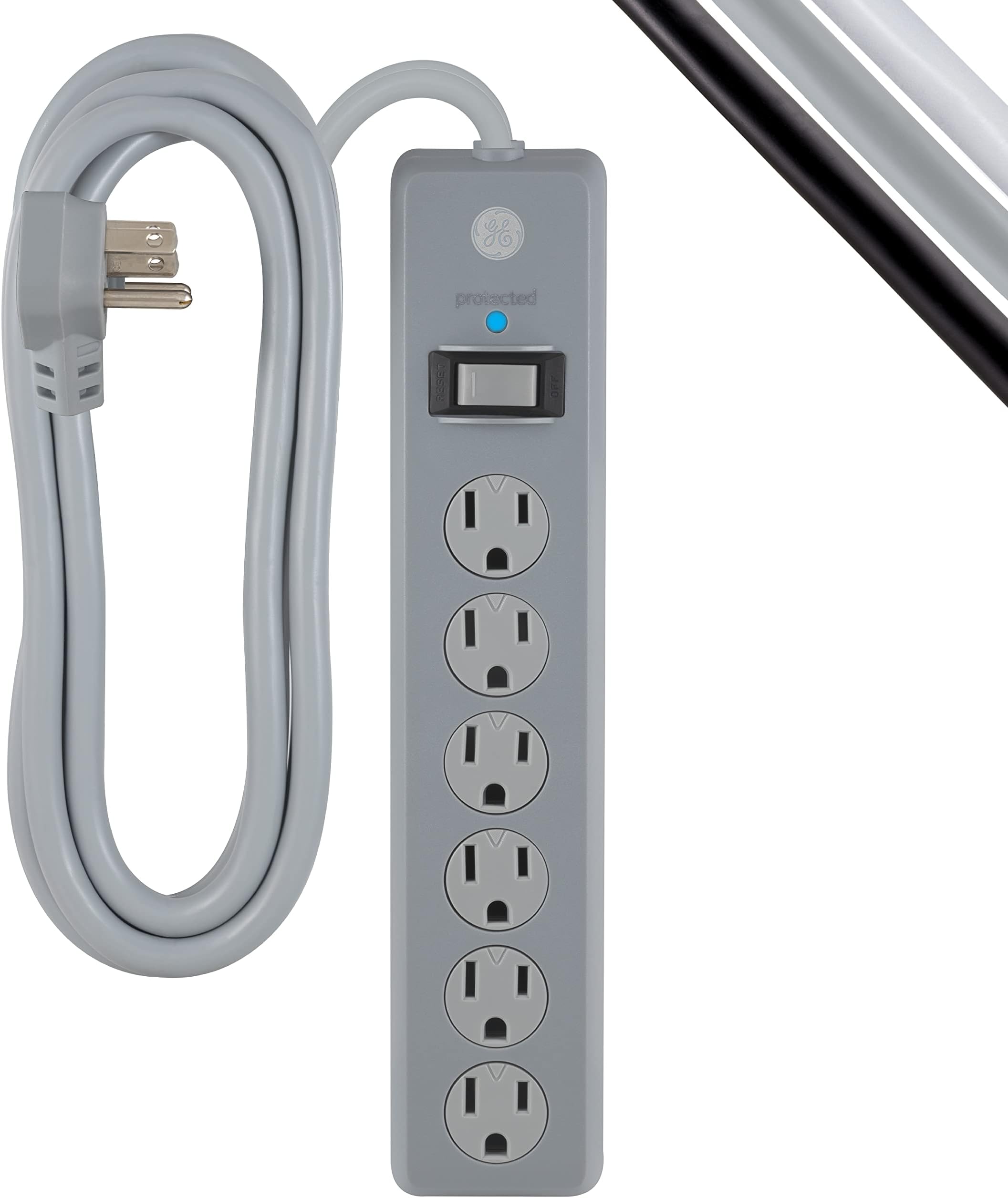 Amazon.com: GE 6-Outlet Surge Protector, 6 Ft Extension Cord, Power ...