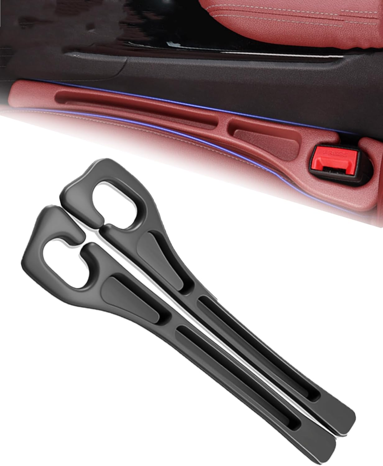 Amazon.com: LONVEAR 2PCS Dual Slot Car Seat Gap Organizer with Seat ...