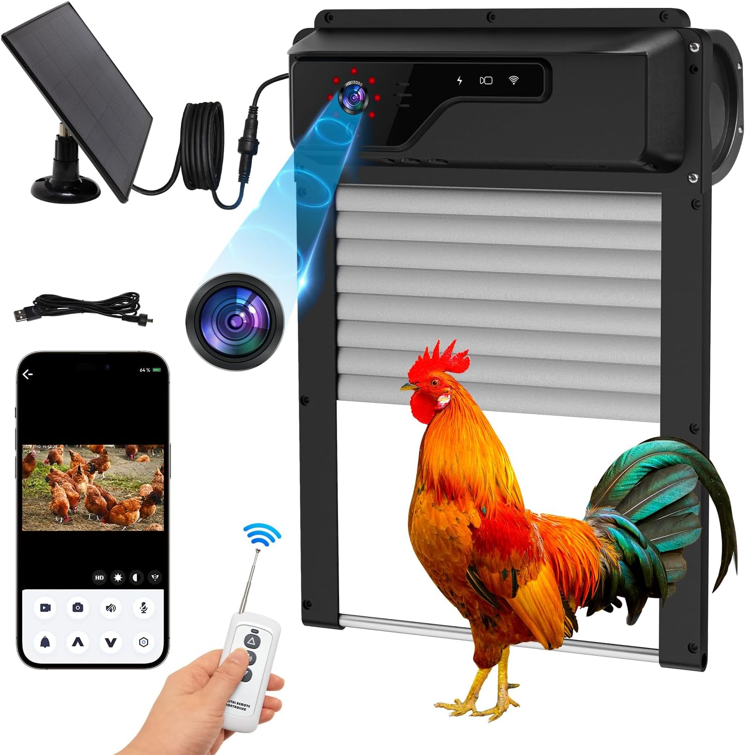 Amazon.com: JVR Automatic Chicken Coop Smart Door Compatible with Alexa ...