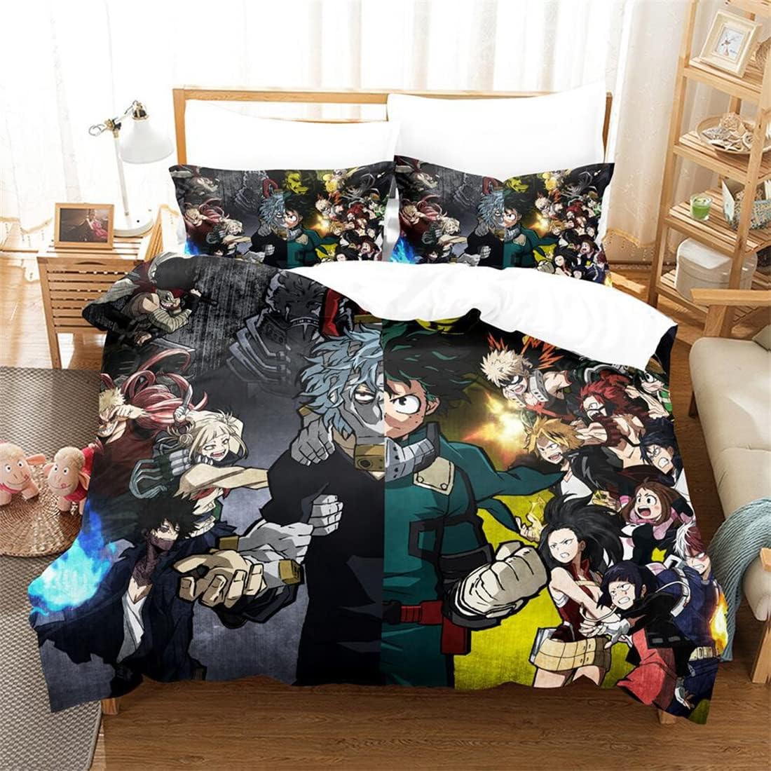 Amazon.com: NECEHY Japanese Anime MHA Bedding Sets for Boys Girls ...