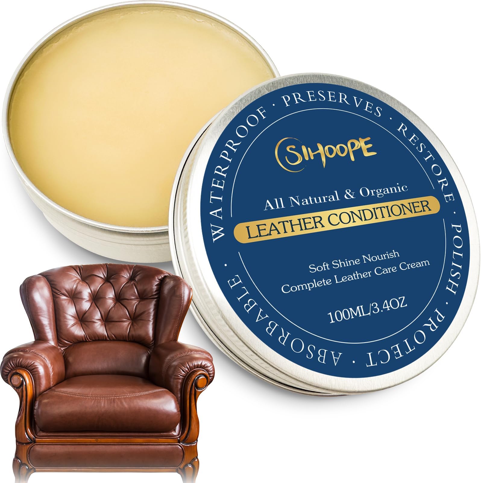Amazon.com: SIHOOPE Leather Conditioner Cleaner-Waterproof-Beeswax-Oil ...