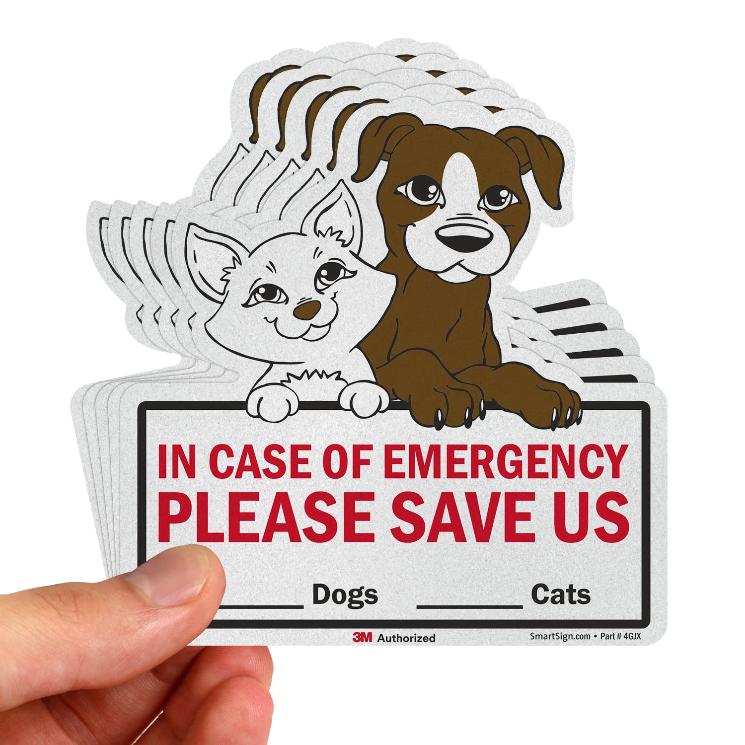 Amazon.com: SmartSign “in Case of Emergency Please Save Us” Pet Rescue ...