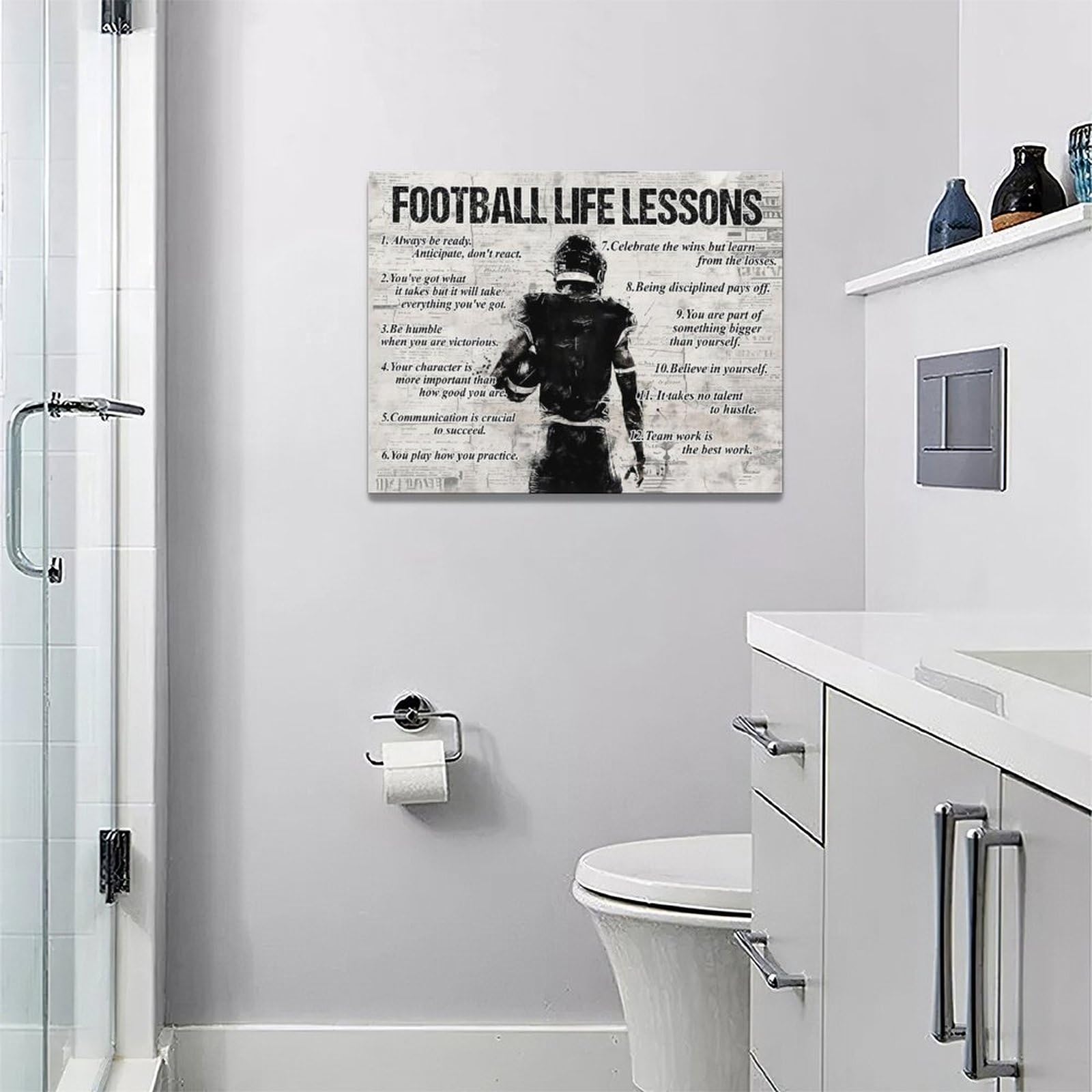 Football Team Themed Bathroom Amazon.com: DYNH Western Shower Curtain,