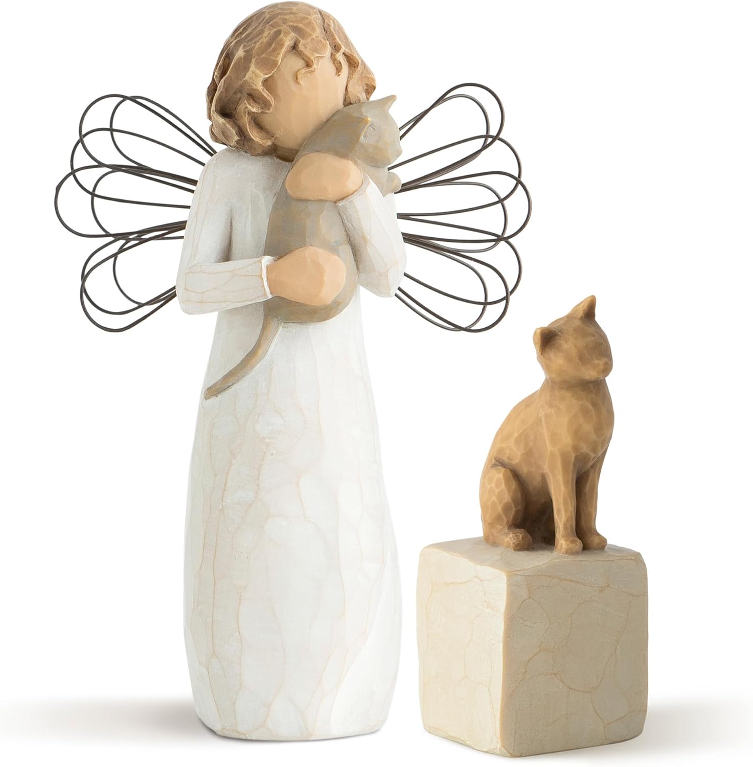 Amazon.com: Willow Tree with Affection Angel Figure Plus Love My Cat ...