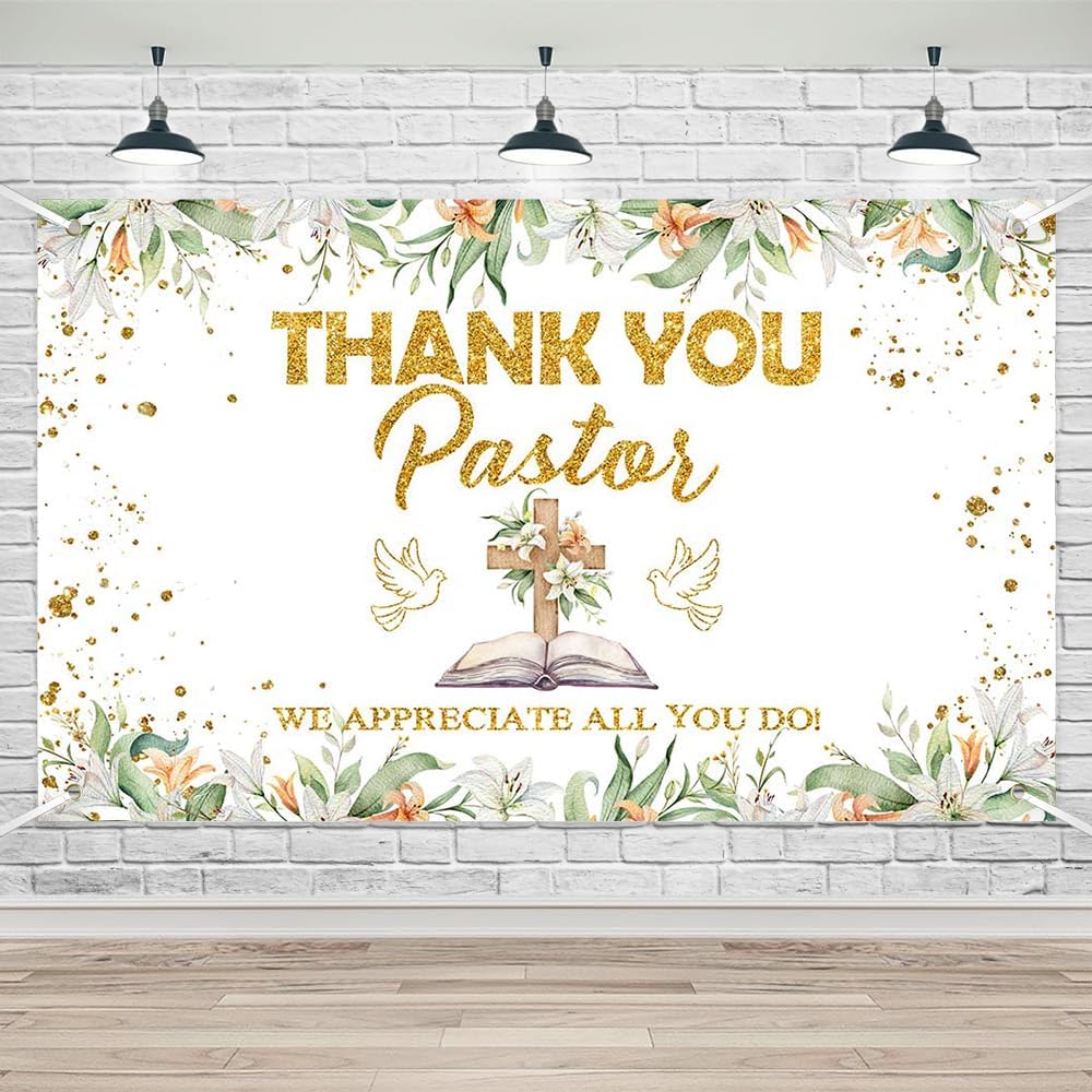 Amazon.com : Lofaris Pastor Appreciation Week Banner Thank You Pastor ...