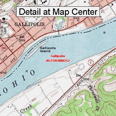 Amazon.com: USGS Topographic Quadrangle Map - Gallipolis, Ohio (Folded ...