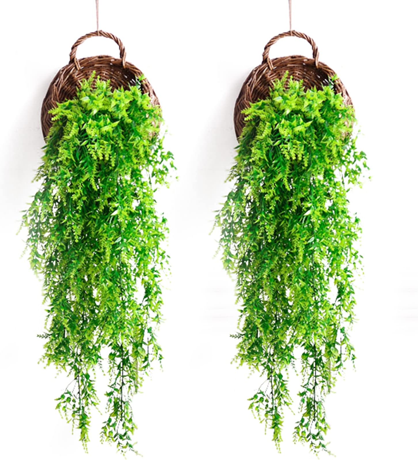 2 Pezzi Fiore Artificiale Di Erba Di Malto, Artificial Hanging Plants ...