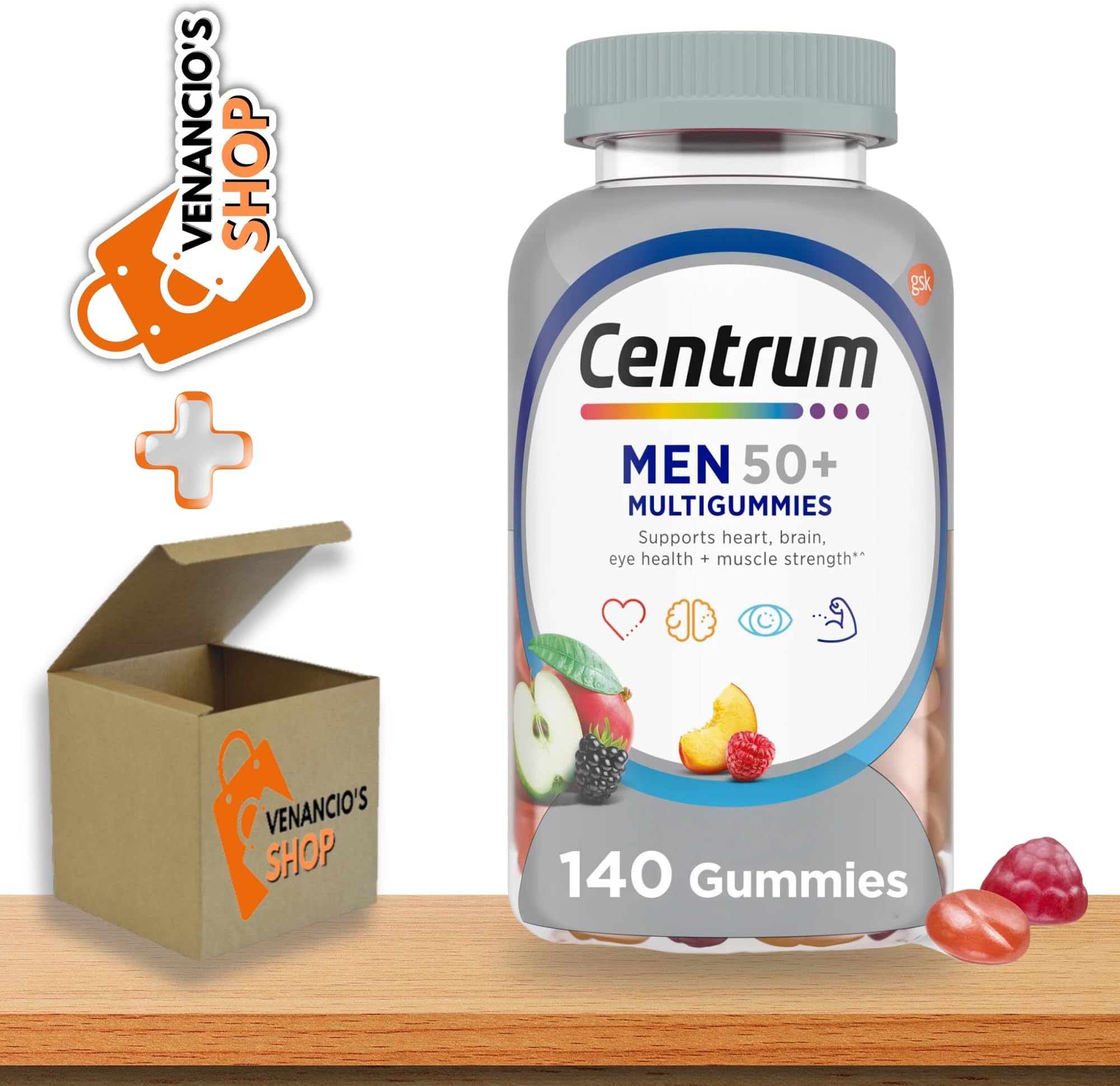 Amazon.com: Centrum Multivitamin Gummy for Adults 50 Plus, Assorted ...