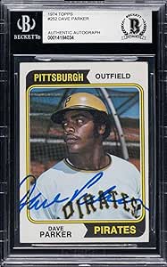 Dave Parker BAS Beckett Signed 1974 Topps Rookie Autograph - Baseball ...