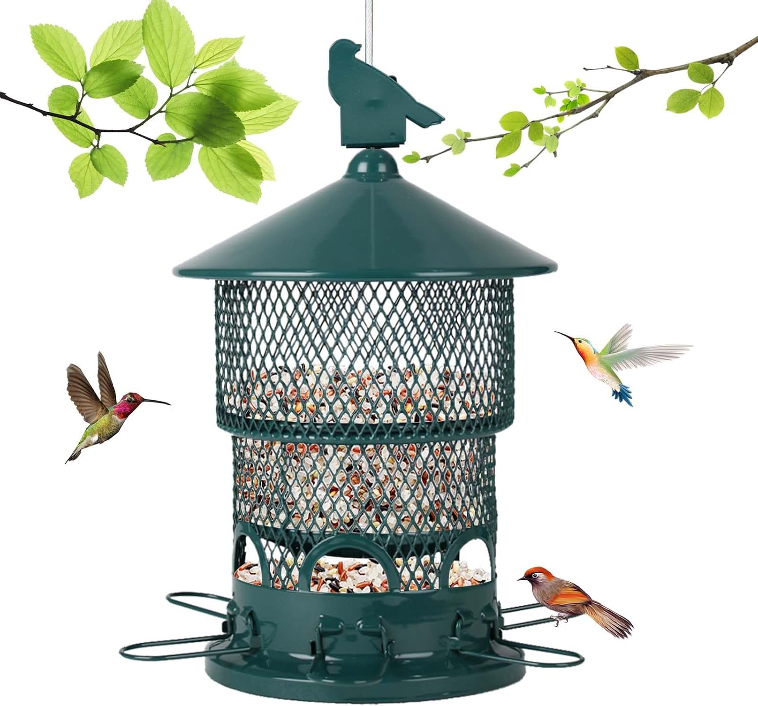 Amazon.com : LLdress Metal Bird Feeder for Outdoors Hanging ...