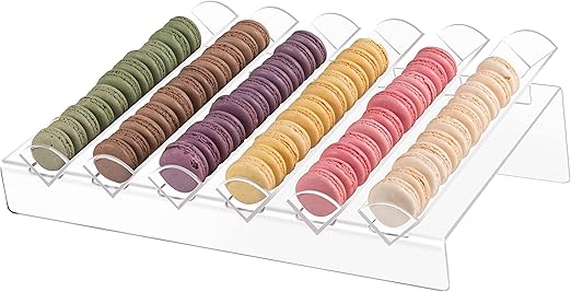 BLBYHO Acrylic Macaron Display Tray, Macaron Stand Cookie Display Stand ...