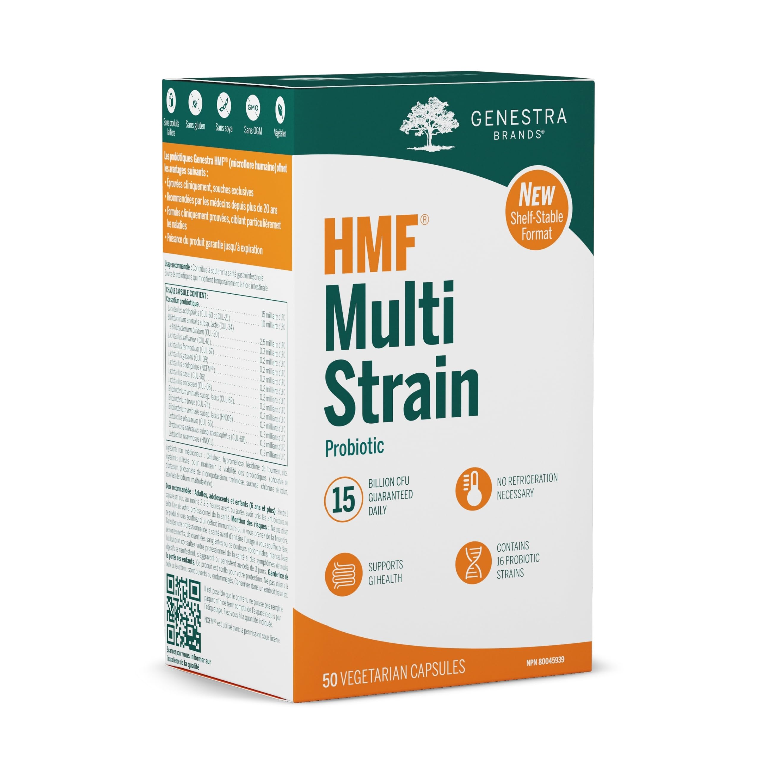 Genestra Brands HMF Multi Strain | Shelf-Stable Probiotic Formula | 50 ...