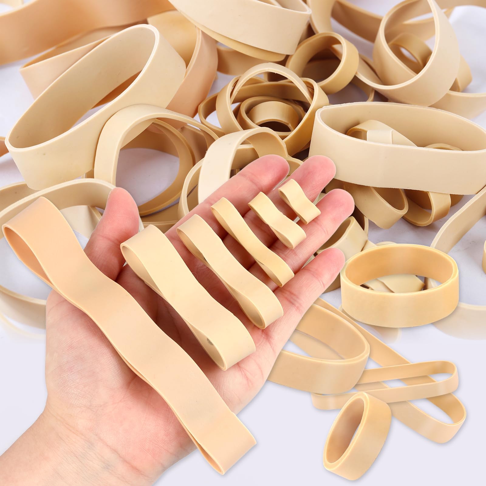 Amazon.com : 60 Mixed Count Heavy Duty Rubber Bands 6 Size Black Thick ...