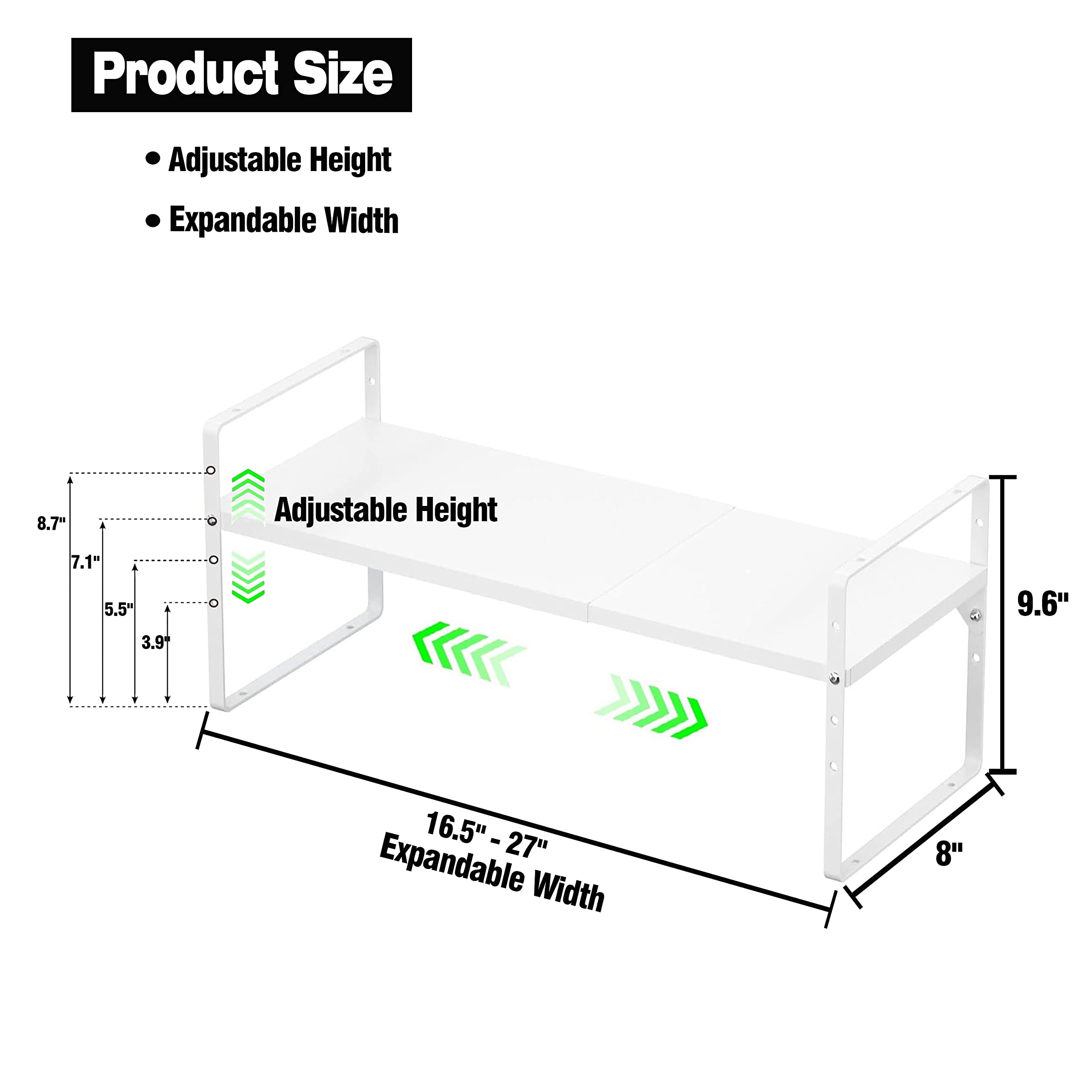 Snapklik.com : Expandable Kitchen Cabinet Storage Shelf, Stackable ...