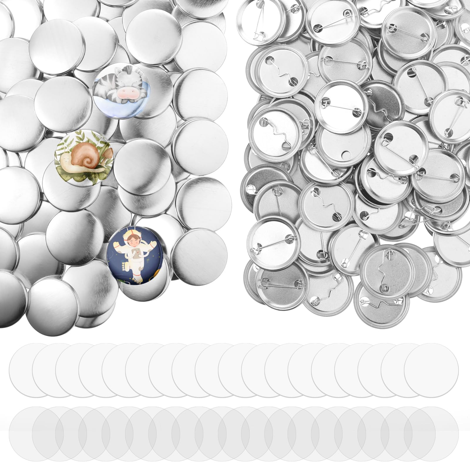 Amazon.com: 300Sets Button Maker Supplies 1.25 Inch/32mm Button Making ...