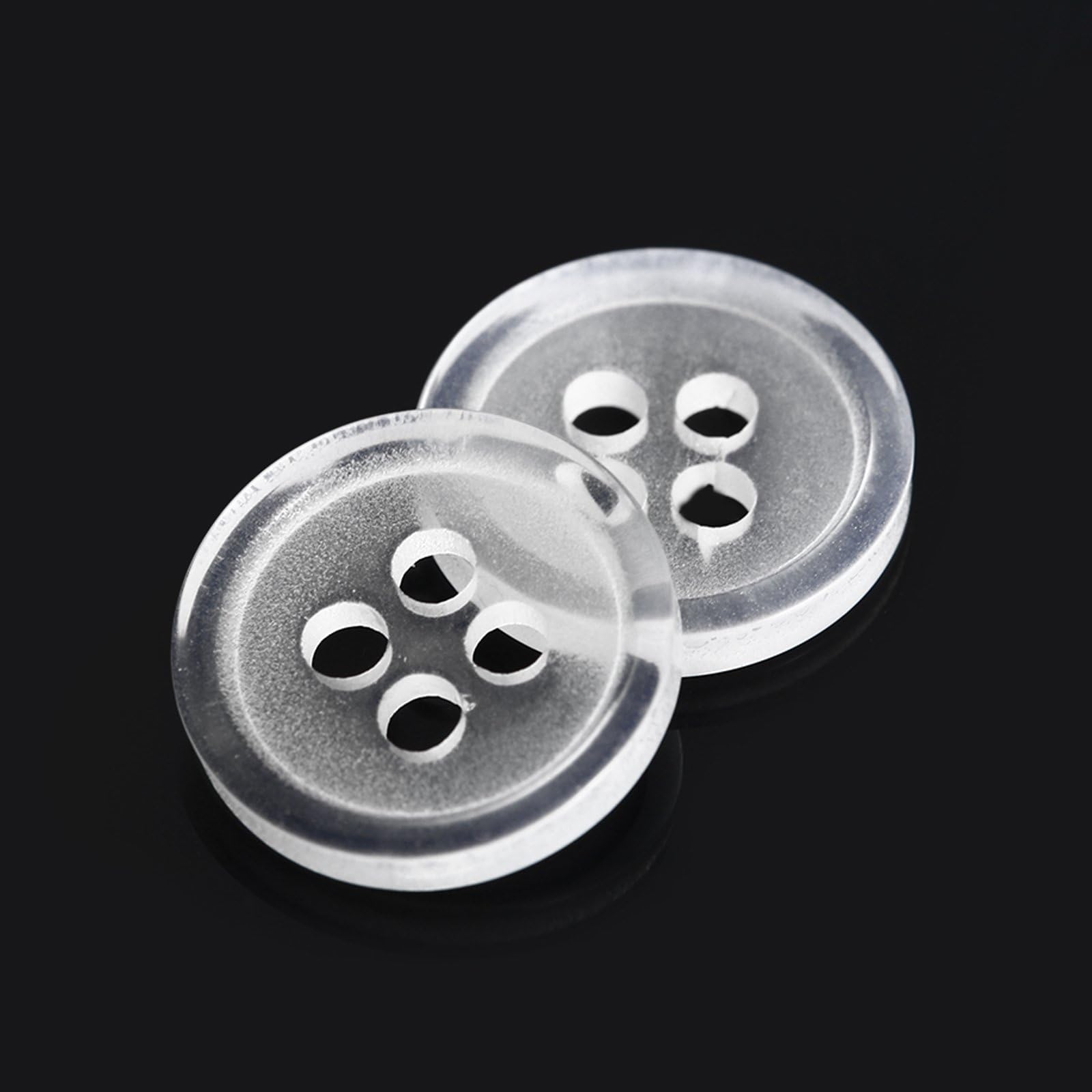 Amazon.com: 100 pcs Clear White Shirt Buttons 4 Holes Size 11mm : Arts ...