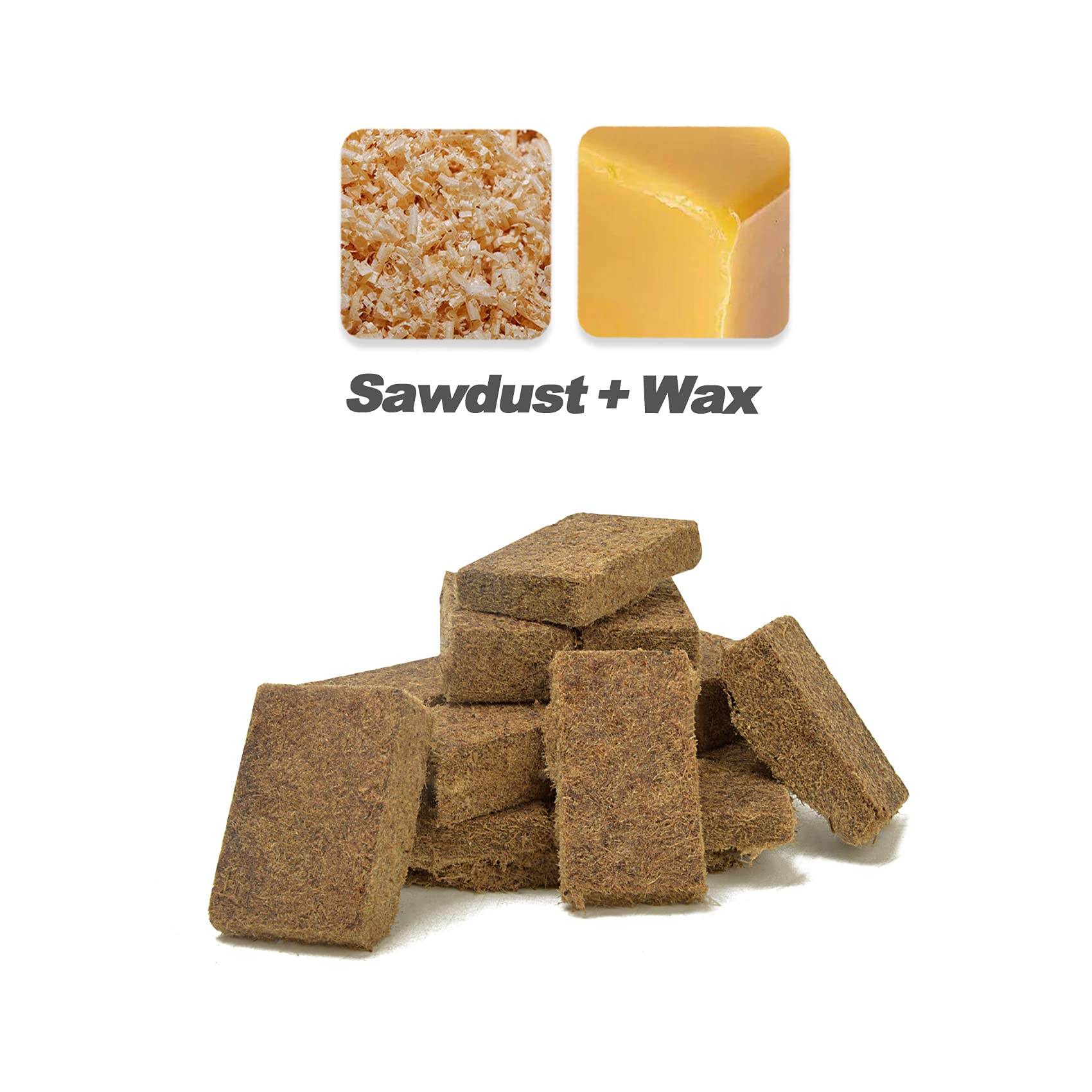 Snapklik.com : 48 Pcs Fire Starters, Natural Charcoal Square Fire ...