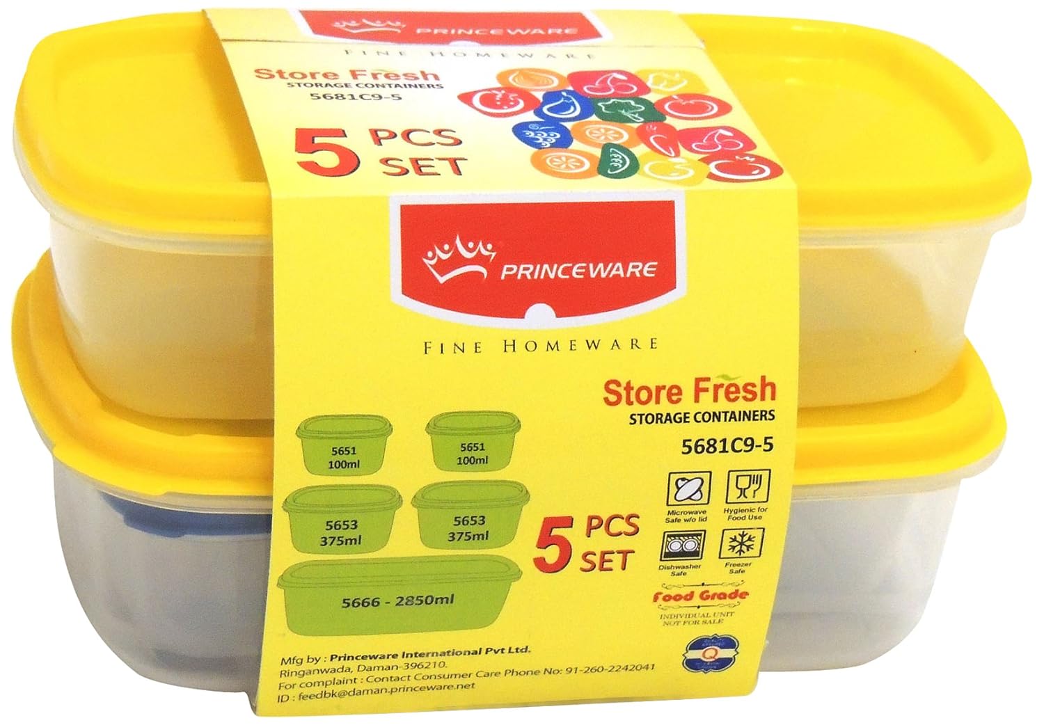 Buy Princeware SF Container Set, 5-Pieces Online at Low Prices in India ...