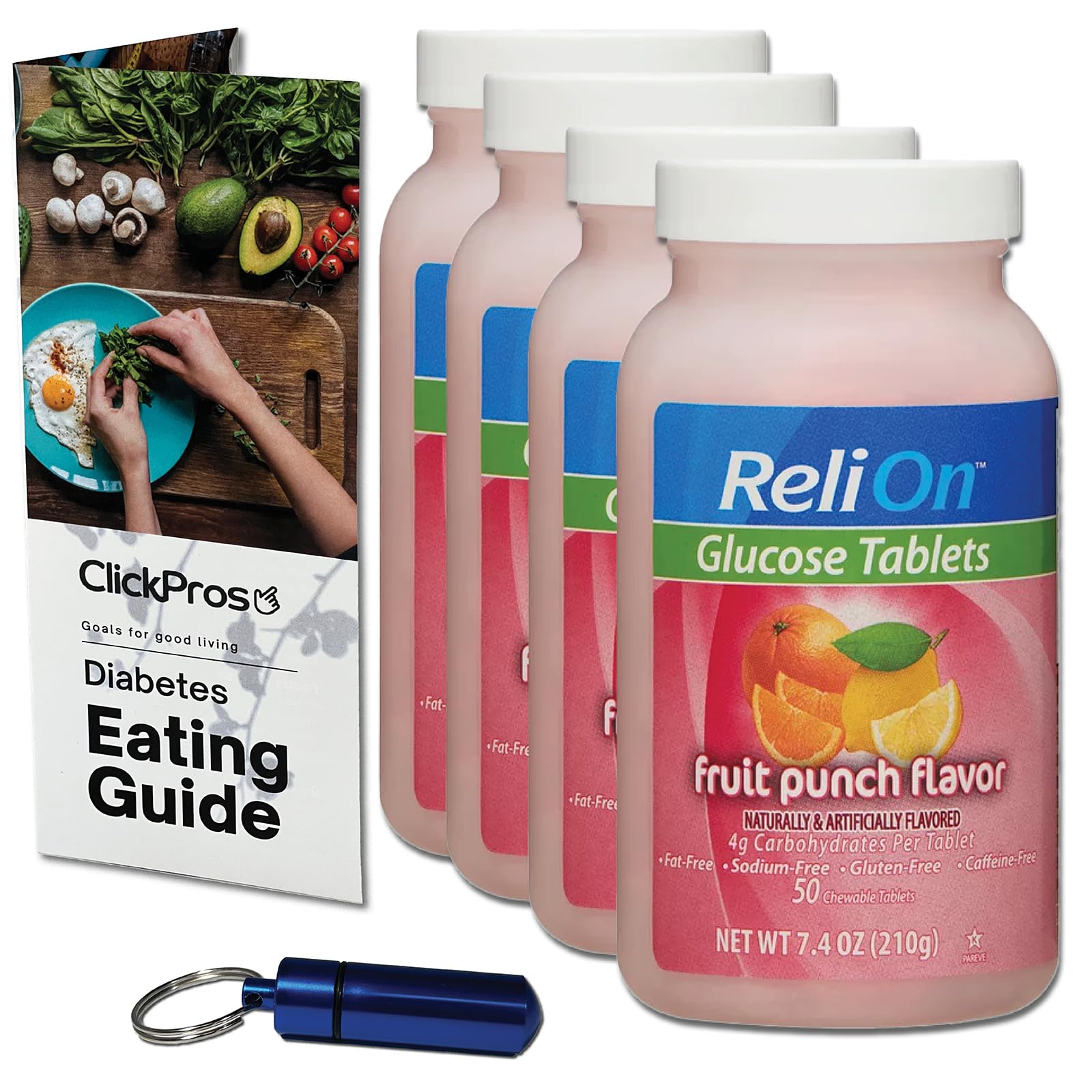 Snapklik.com : ClickPros ReliOn Reli On Glucose Tablets Fruit Punch 4 ...