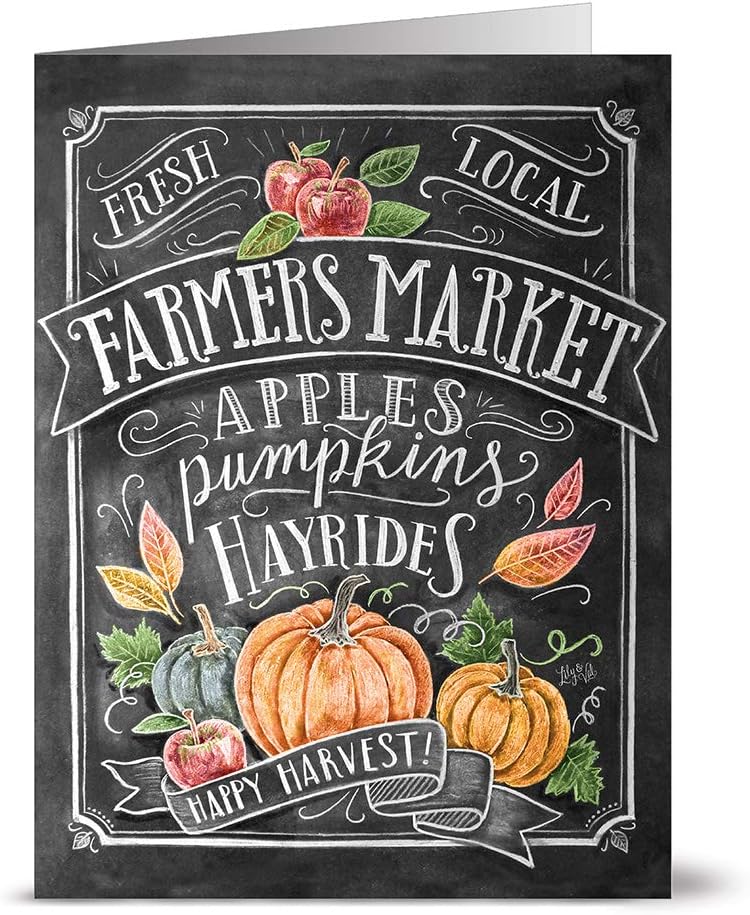 Amazon.com : Note Card Cafe Thanksgiving Greeting Cards with Envelopes ...