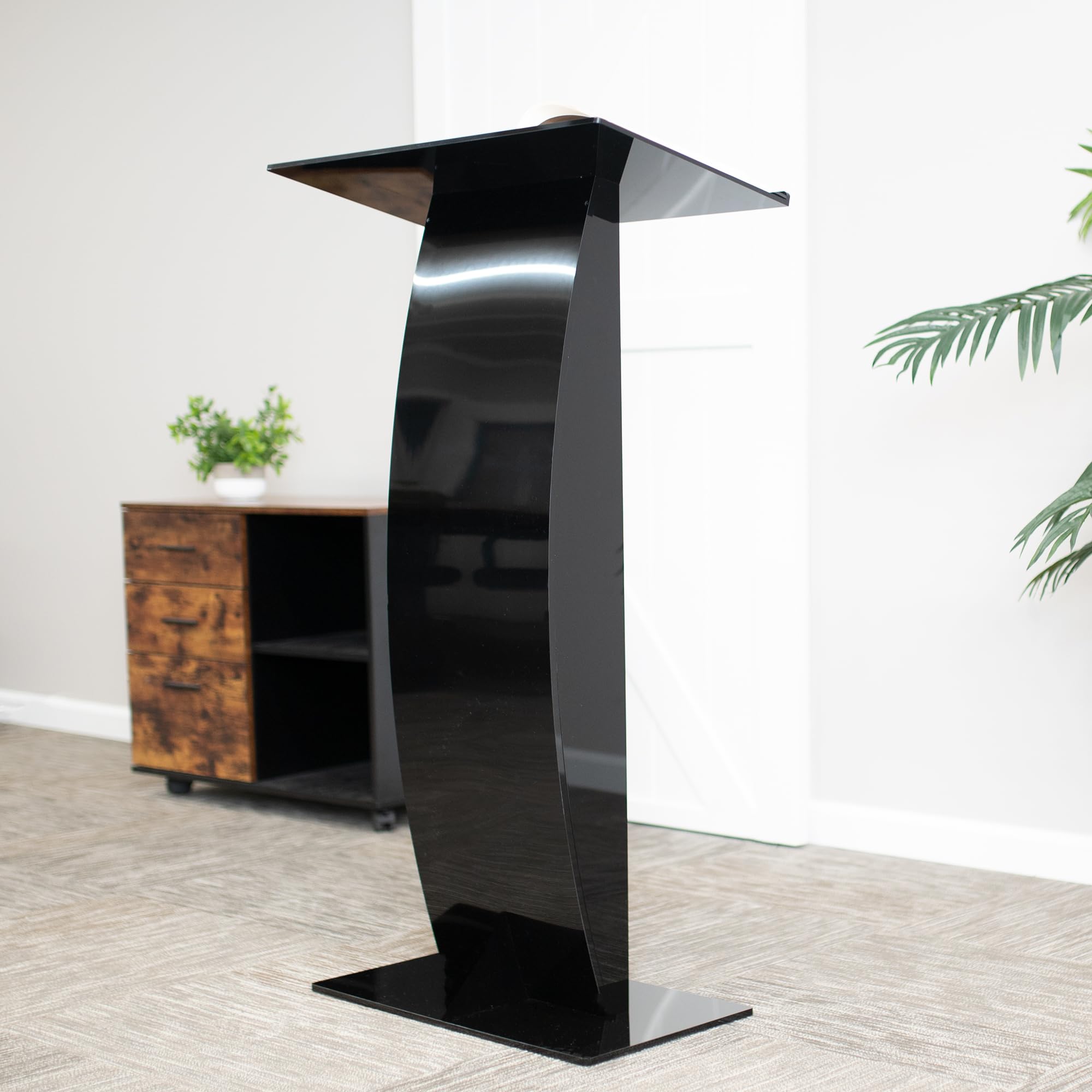 VIVO Acrylic Podium Stand, Sleek Professional Presentation Lectern with ...