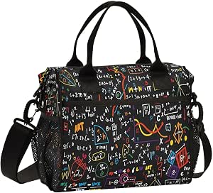Amazon.com: ALAZA Math Mathematics Black Insulated Lunch Bags Lunchbox ...