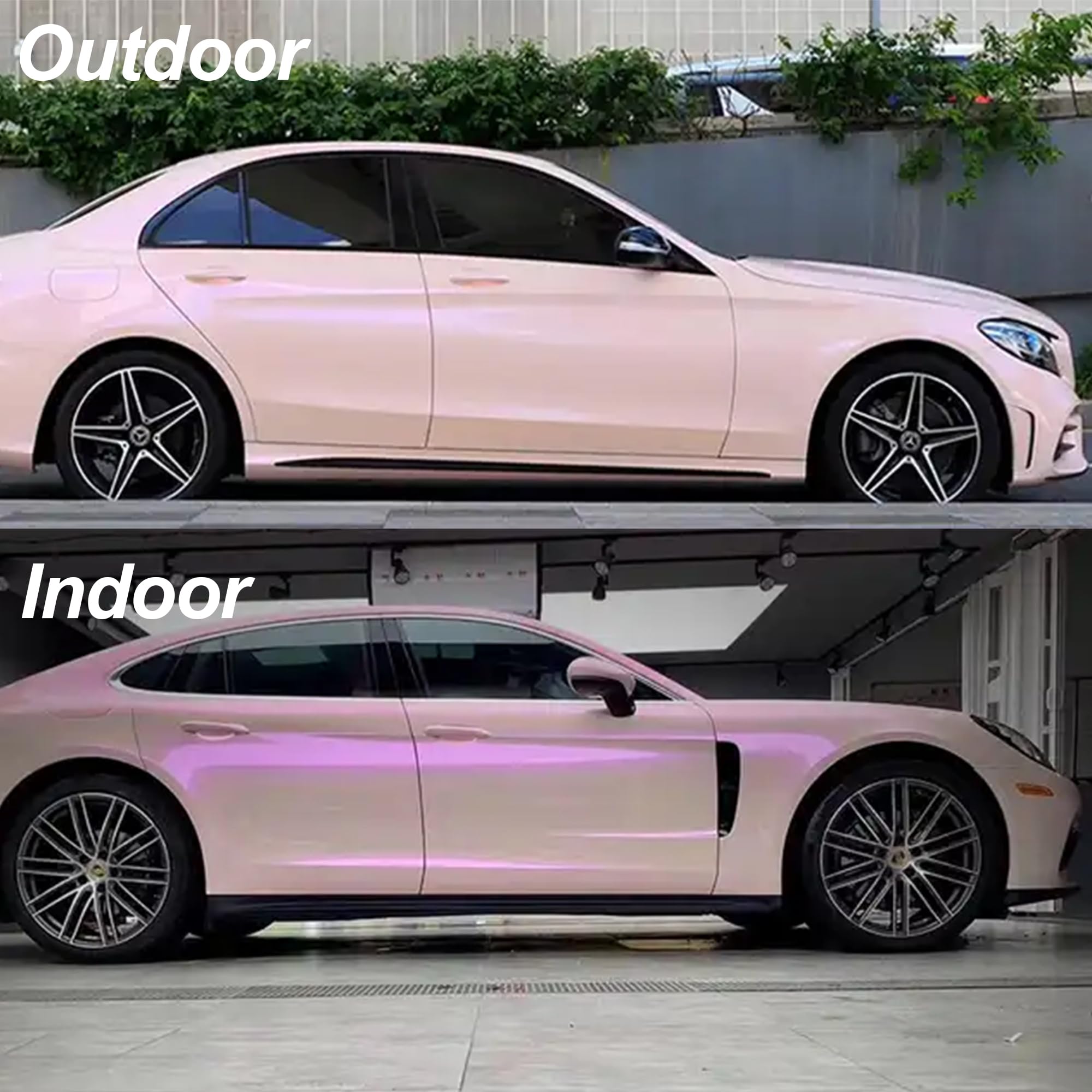 Snapklik.com : Lypumso Glossy Pink To Purple Vinyl Wrap, Maize Pink Car ...