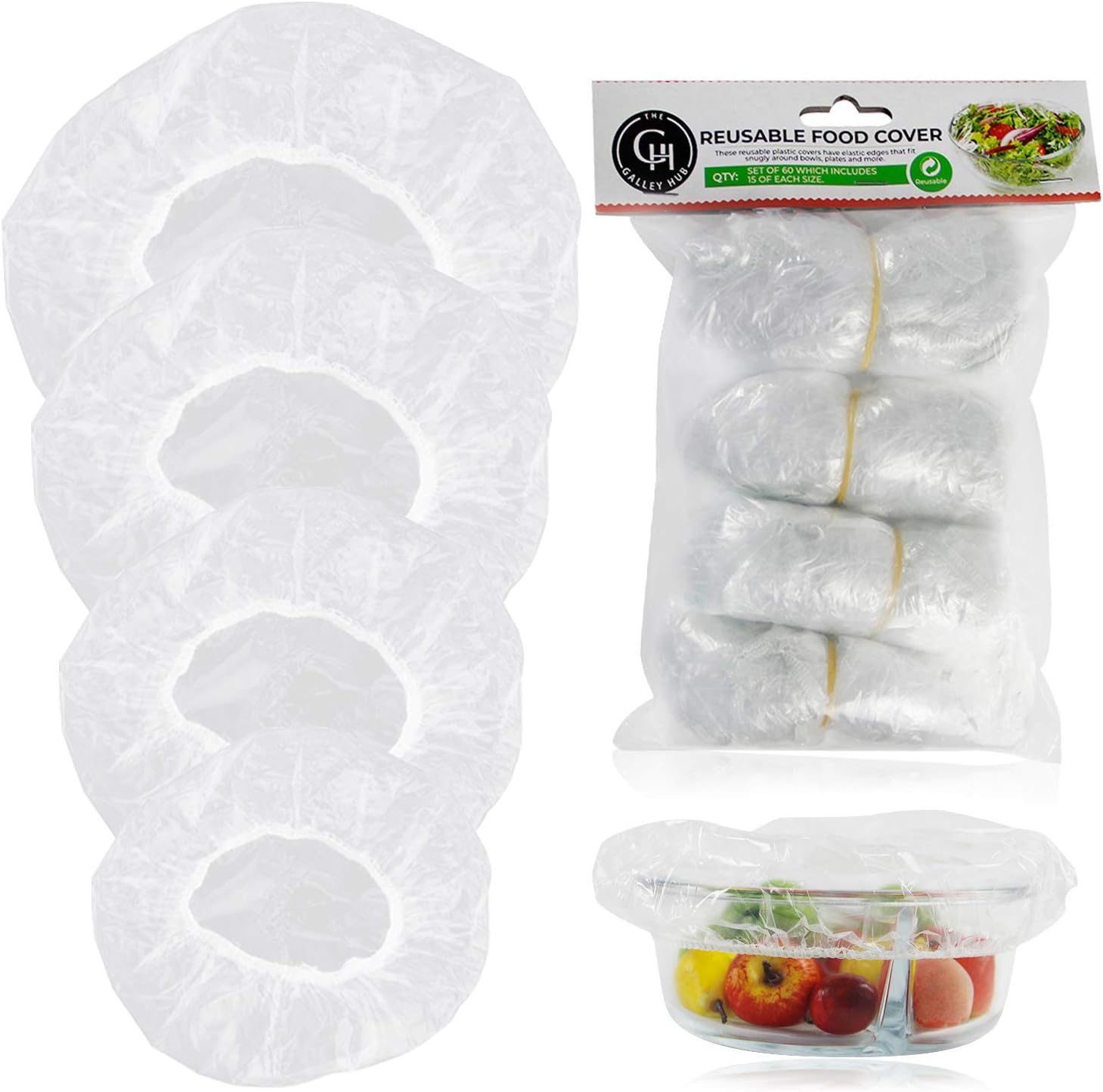 Amazon.com: Covermate Stretch2Fit Food Covers Variety Size Pack - 10 ct ...