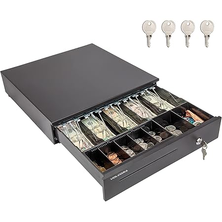 Amazon.com : HK SYSTEMS 16" Heavy Duty Black POS Cash Drawer with 5Bill ...