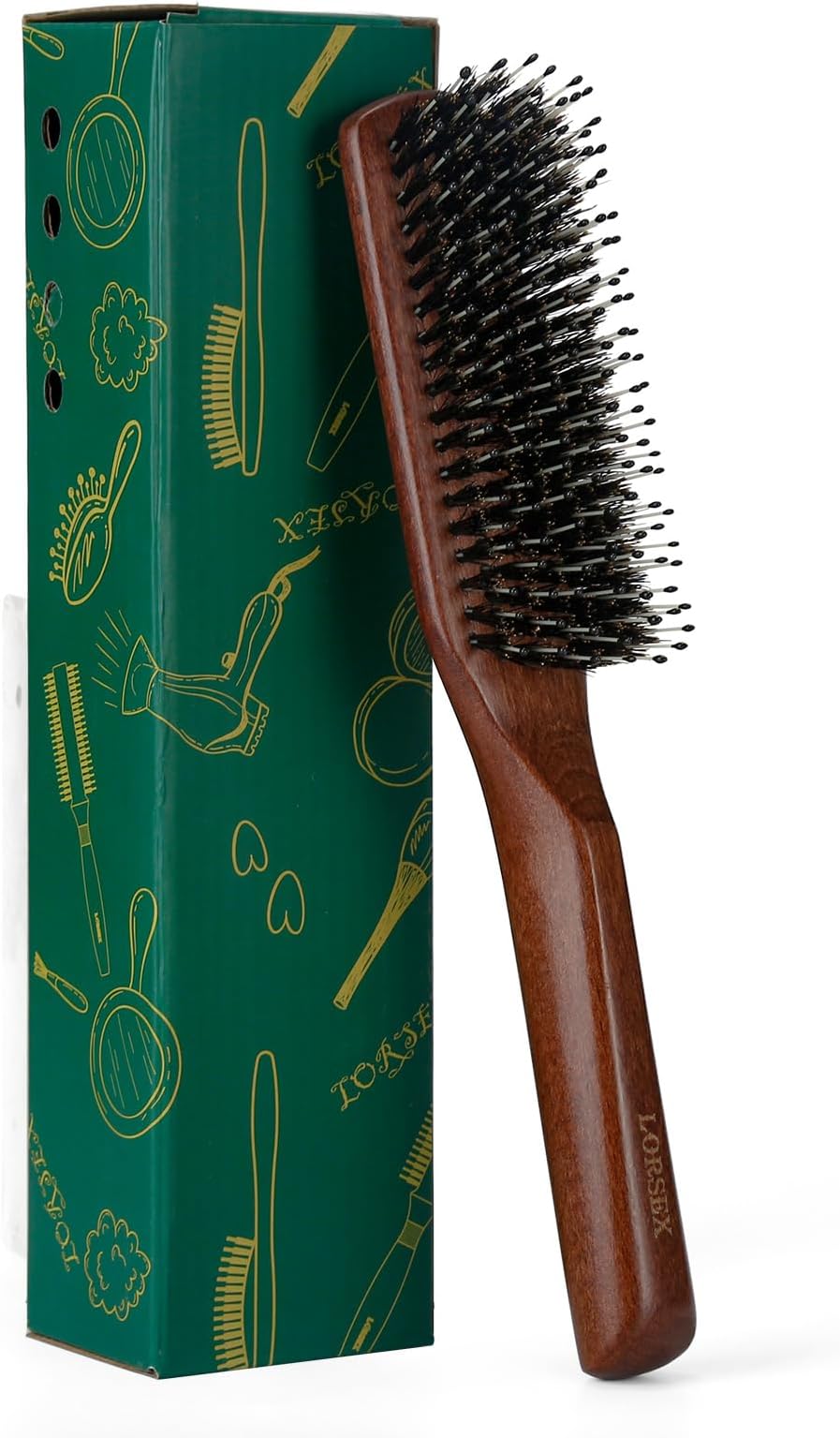 Amazon.com : O BRUSHZOO Hair Brush, Boar Bristle Brush for Men Thin ...