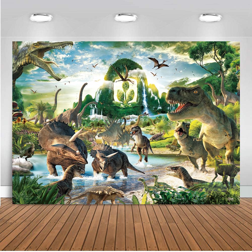 Amazon.com : DHXXSC 7X5FT Dinosaur Photo Backdrop Dinosaur Park Theme ...