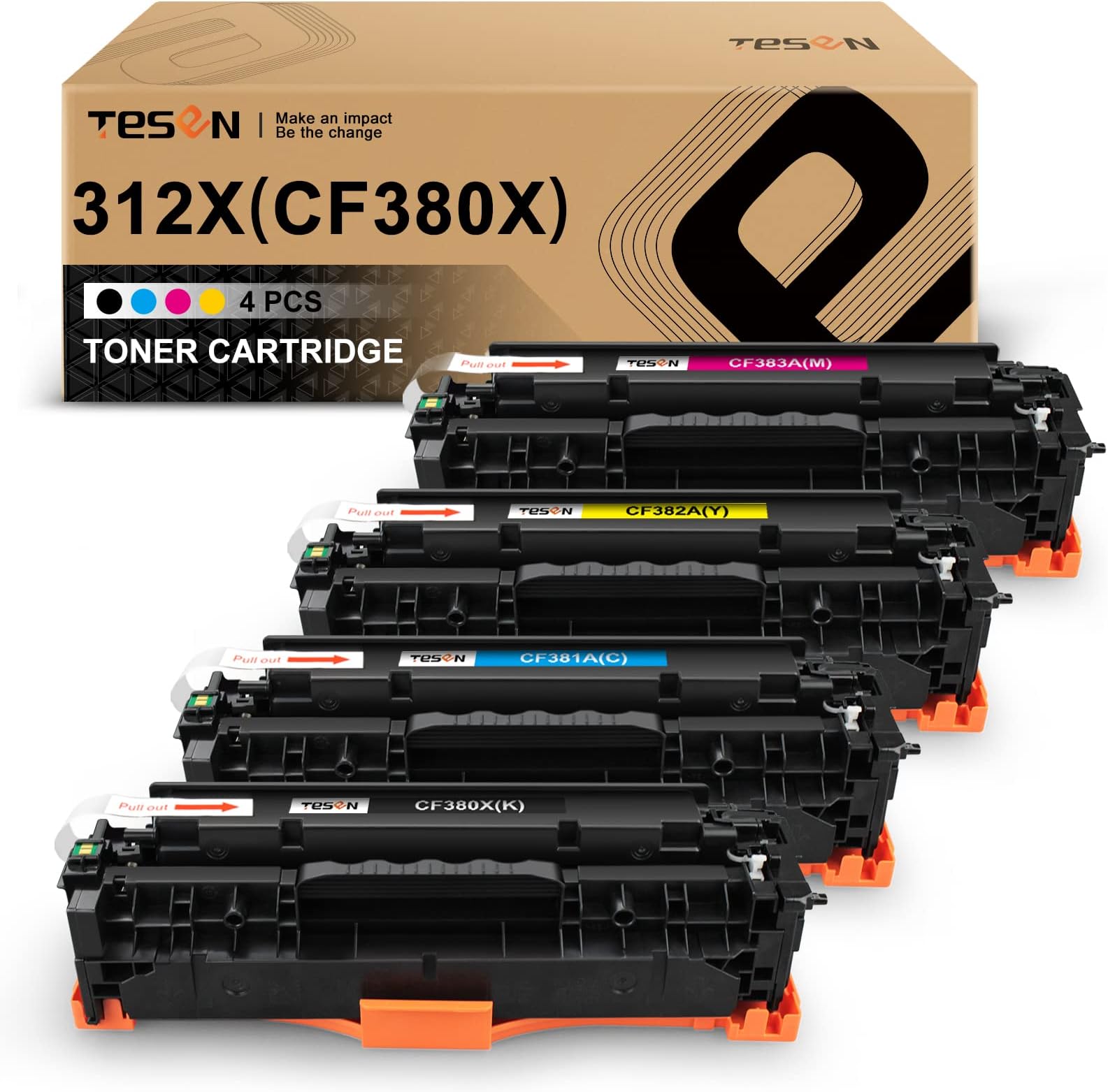 Amazon.com: 4 Pack Replacement for HP 312A Toner Cartridges for HP ...