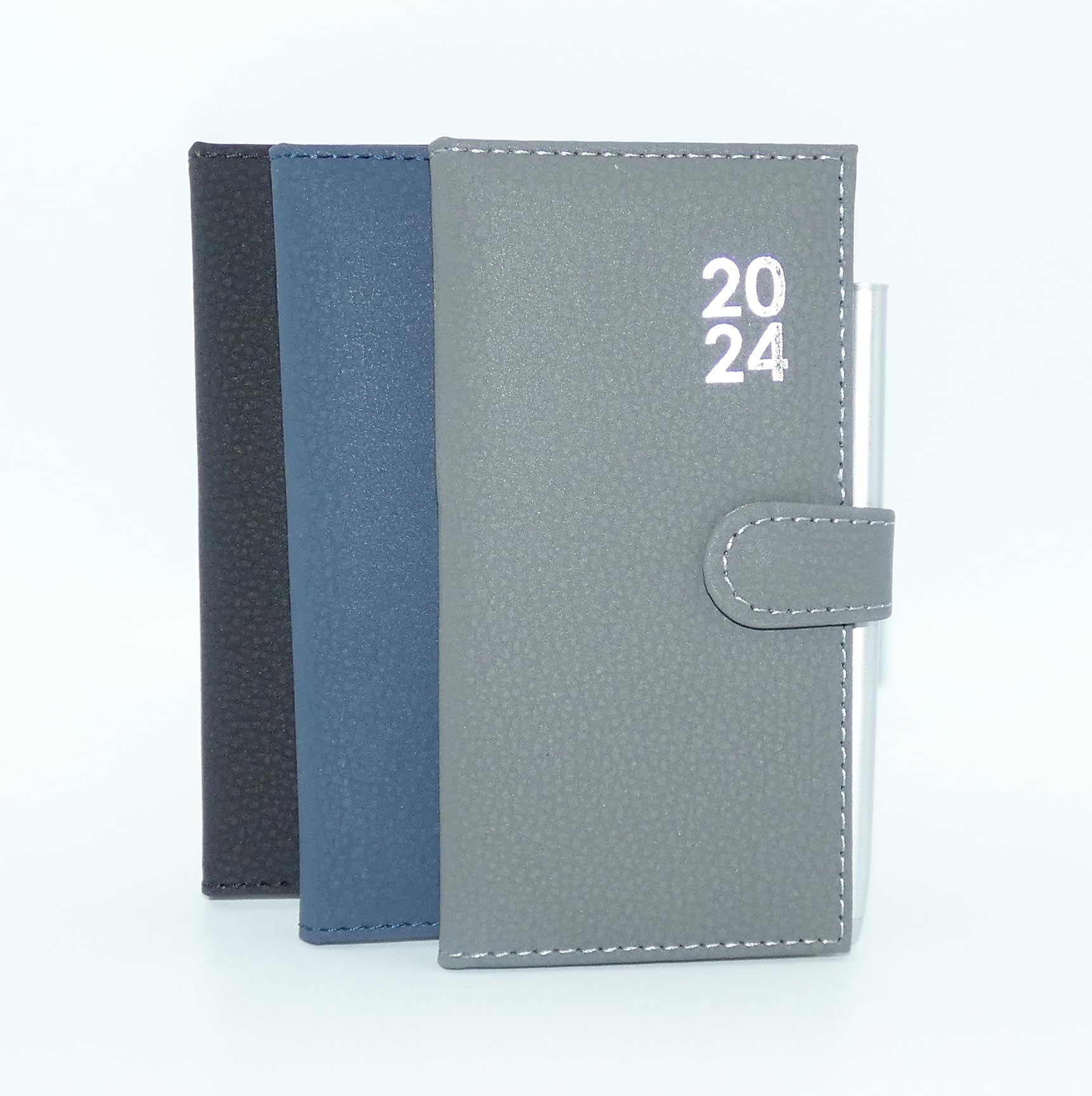 2024 Week to View Slim Diary Soft Leather Feel 16 x 8.5cm Size Journal ...