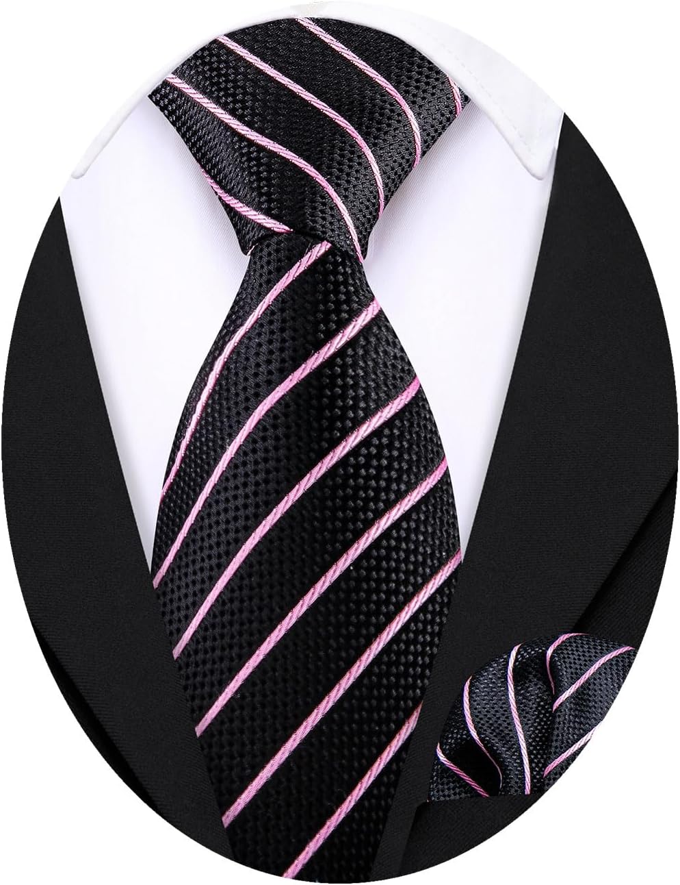 Amazon.com: Barry.Wang Boys Neckties Silk Stripe Pre-Tied Neckties ...