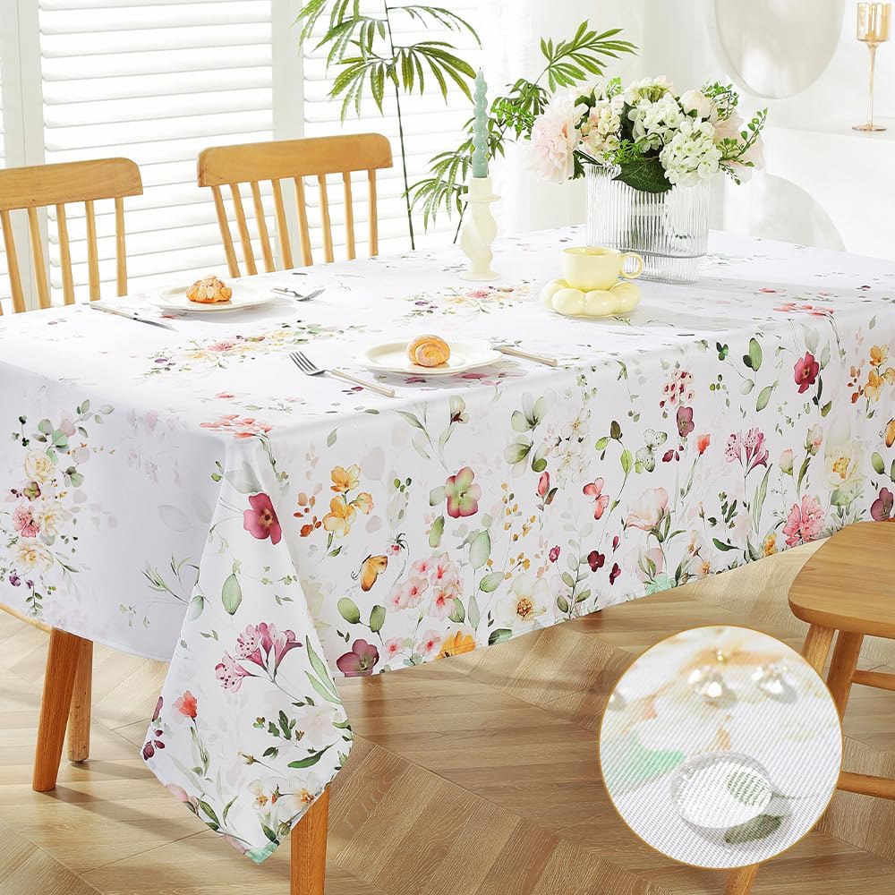 Amazon.com: MATIRUG Spring Summer Tablecloths for Rectangle Tables ...