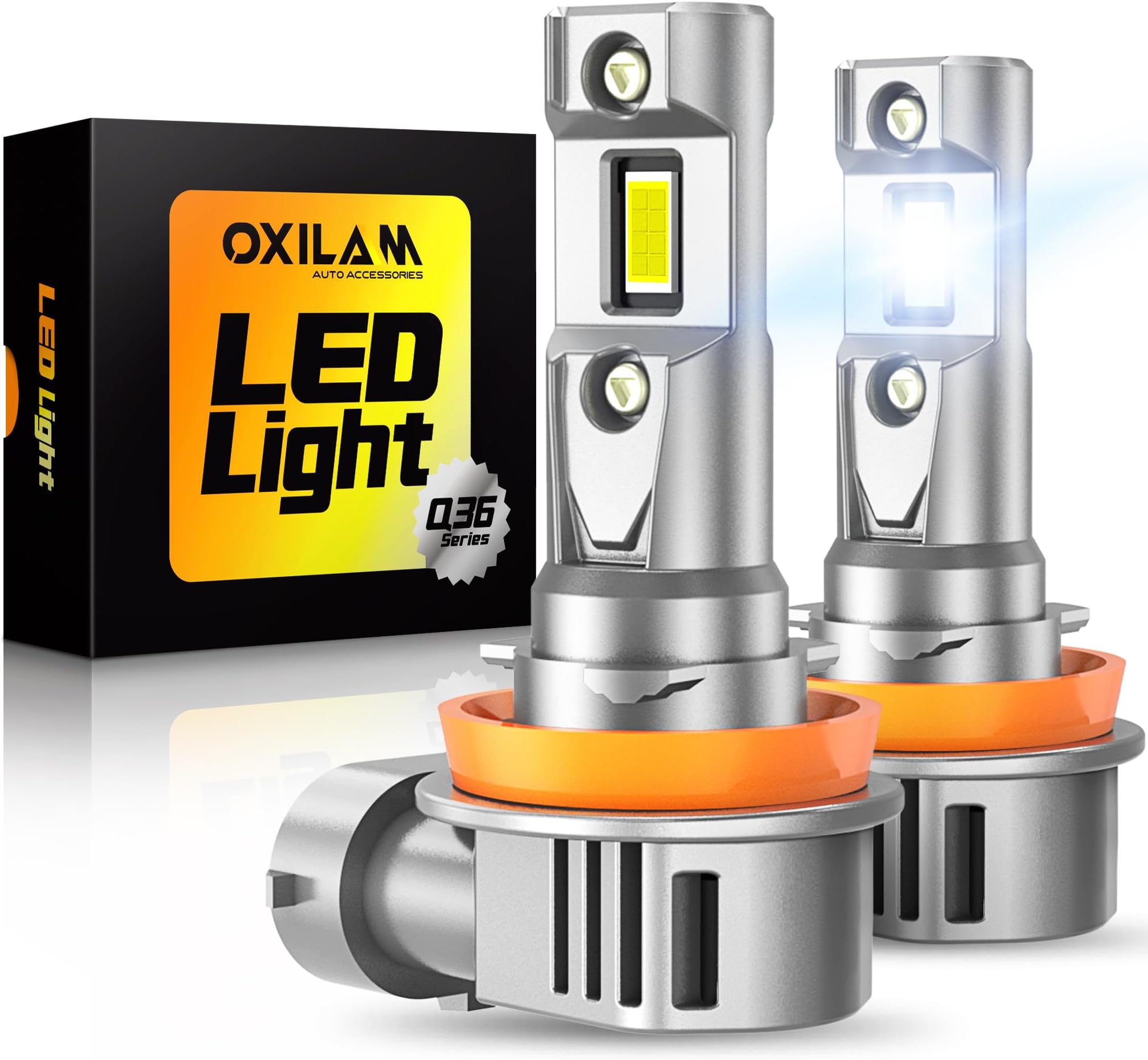 Amazon.com: XRKJCAR H11/H8/H9 LED Bulbs, 6000K Cool White, 60W 16000 LM ...