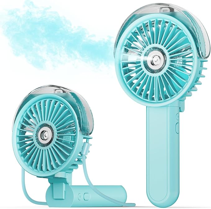 Amazon.com: SWEETFULL Portable Misting Fan - 180° Foldable Handheld ...